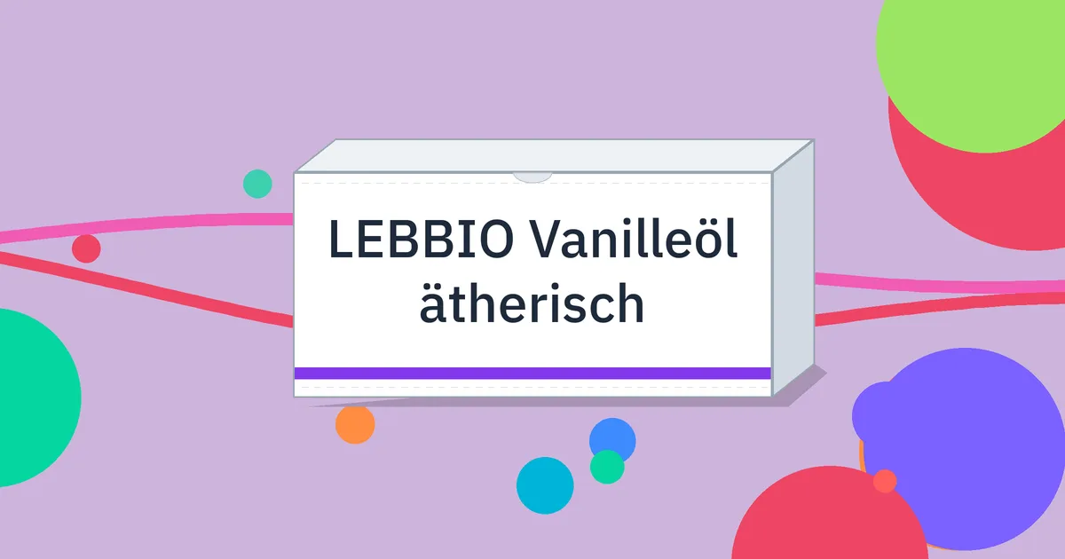 Symbolbild: Packung mit der Aufschrift LEBBIO Vanilleöl ätherisch (PZN 19413302) – Verfügbarkeit und Bezug in Apotheken in Frankfurt am Main