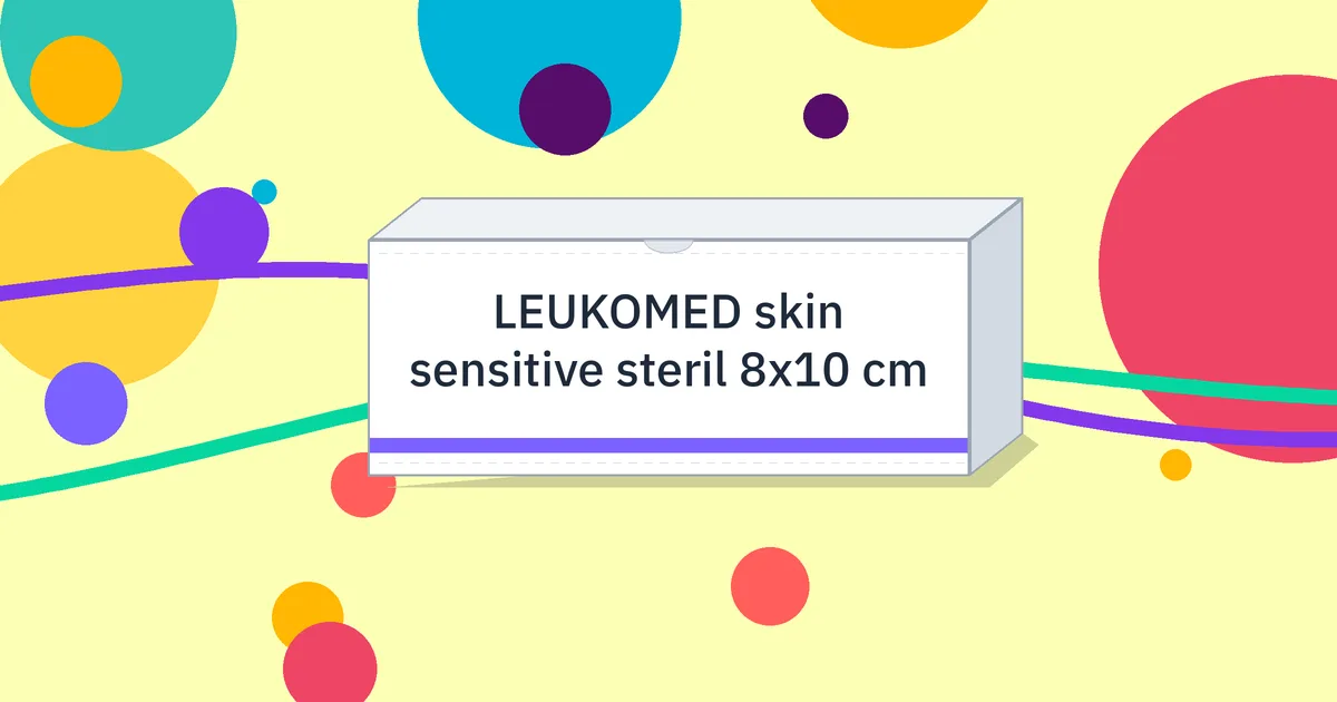 Symbolbild: Packung mit der Aufschrift LEUKOMED skin sensitive steril 8x10 cm (PZN 20365867) – Verfügbarkeit und Bezug in Apotheken in Frankfurt am Main