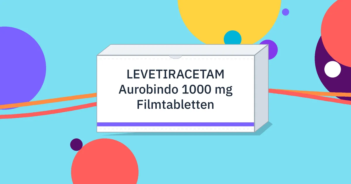 Symbolbild: Packung mit der Aufschrift LEVETIRACETAM Aurobindo 1000 mg Filmtabletten (PZN 09478772) – Verfügbarkeit und Bezug in Apotheken in Frankfurt am Main