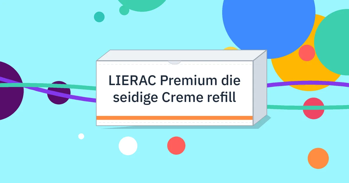 Symbolbild: Packung mit der Aufschrift LIERAC Premium die seidige Creme refill (PZN 18908881) – Verfügbarkeit und Bezug in Apotheken in Frankfurt am Main