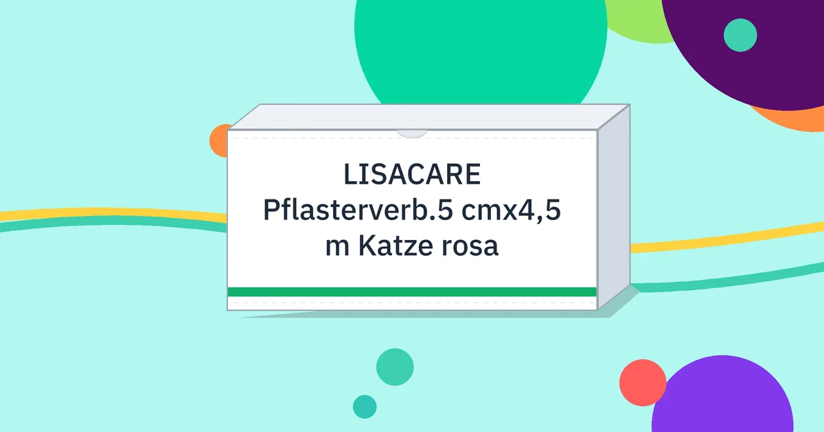 Symbolbild: Packung mit der Aufschrift LISACARE Pflasterverb.5 cmx4,5 m Katze rosa (PZN 17892126) – Verfügbarkeit und Bezug in Apotheken in Frankfurt am Main