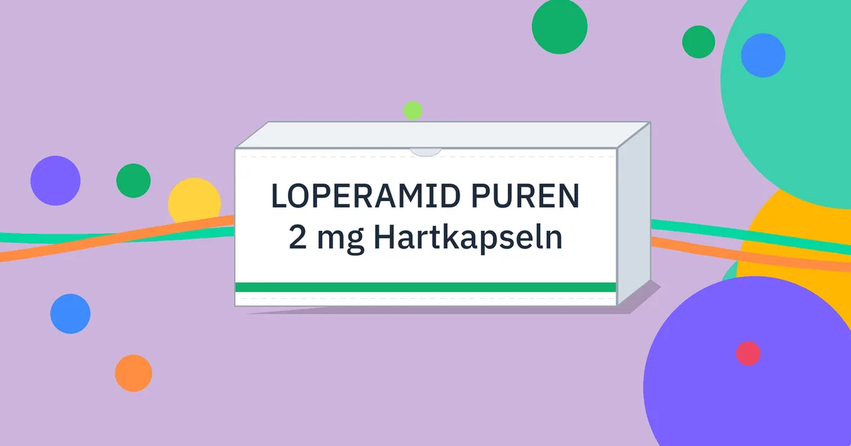 Symbolbild: Packung mit der Aufschrift LOPERAMID PUREN 2 mg Hartkapseln (PZN 15237179) – Verfügbarkeit und Bezug in Apotheken in Frankfurt am Main