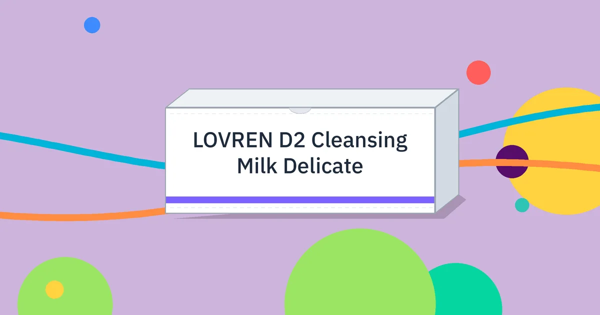 Symbolbild: Packung mit der Aufschrift LOVREN D2 Cleansing Milk Delicate (PZN 20031379) – Verfügbarkeit und Bezug in Apotheken in Frankfurt am Main