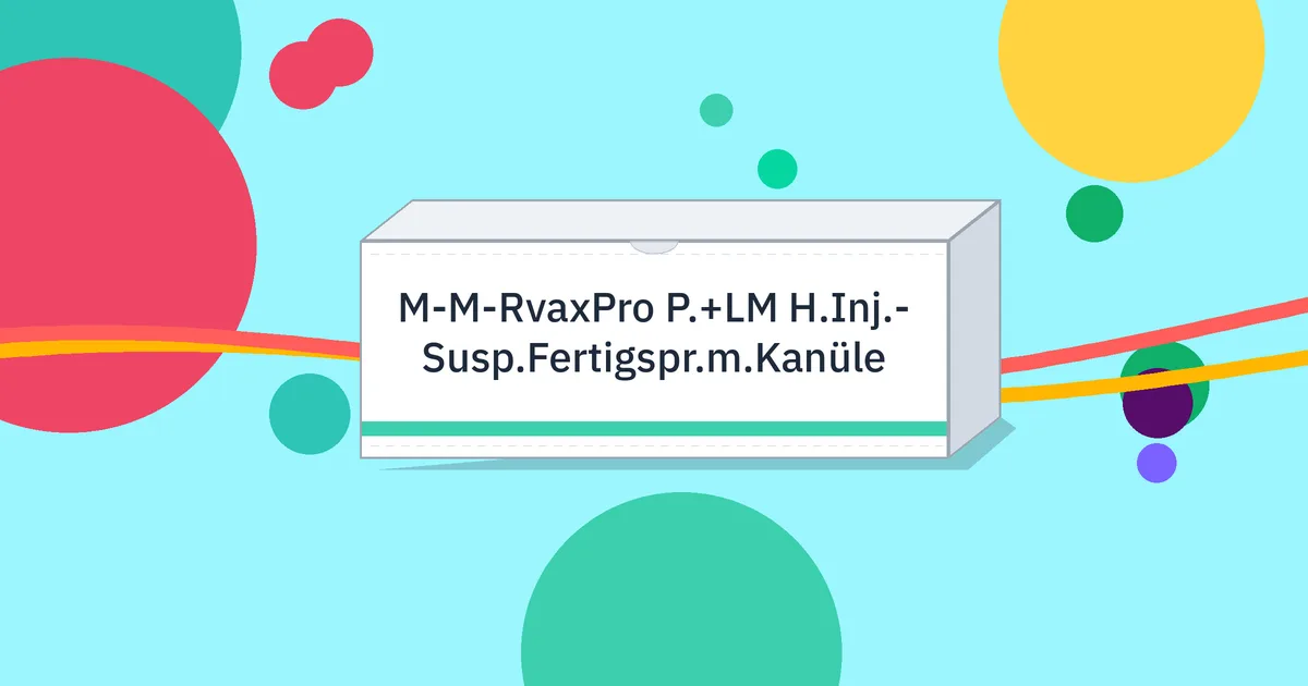 Symbolbild: Packung mit der Aufschrift M-M-RvaxPro P.+LM H.Inj.-Susp.Fertigspr.m.Kanüle (PZN 09715516) – Verfügbarkeit und Bezug in Apotheken in Frankfurt am Main