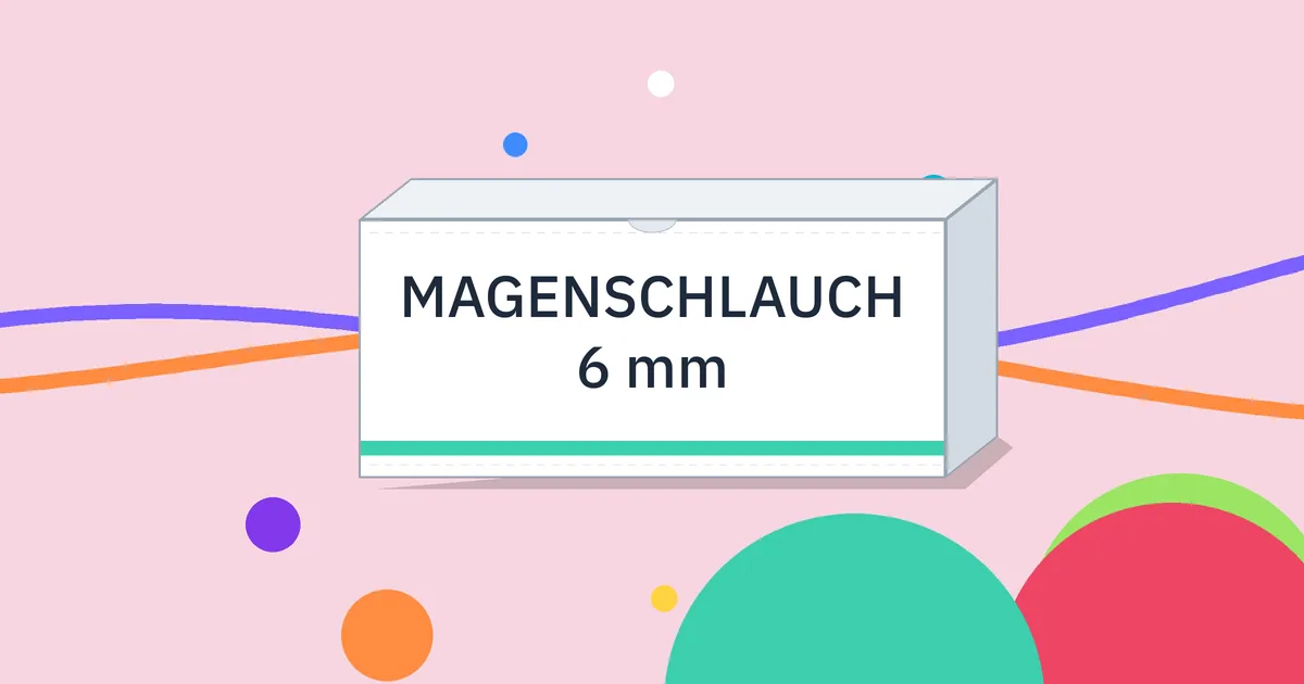 Symbolbild: Packung mit der Aufschrift MAGENSCHLAUCH 6 mm (PZN 01732403) – Verfügbarkeit und Bezug in Apotheken in Frankfurt am Main