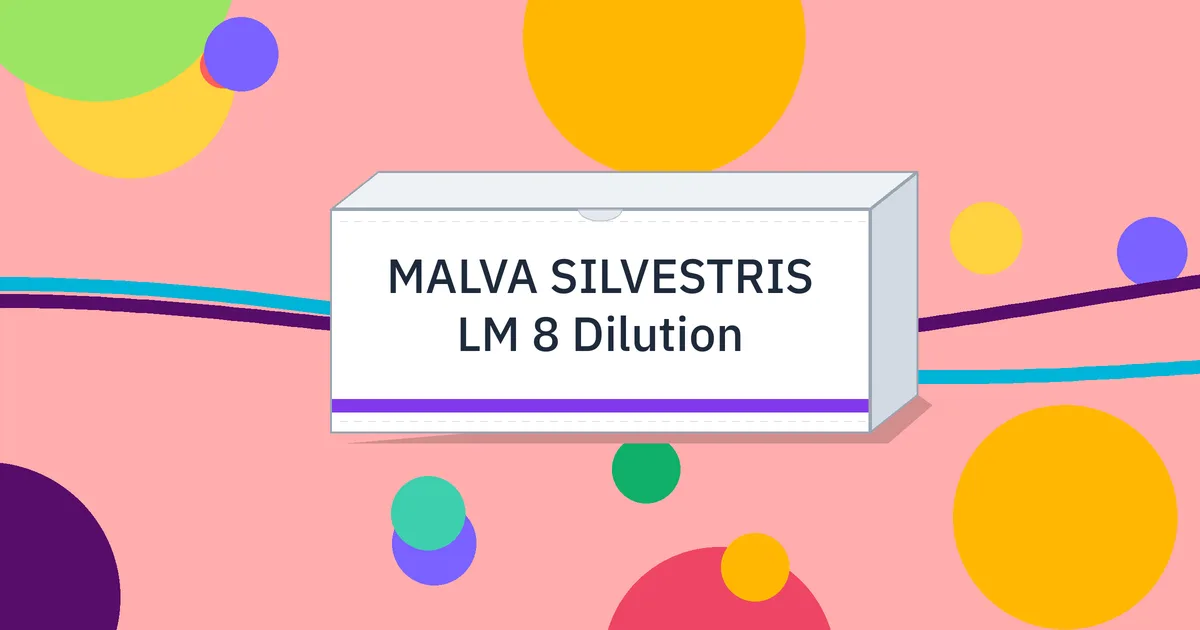 Symbolbild: Packung mit der Aufschrift MALVA SILVESTRIS LM 8 Dilution (PZN 13539829) – Verfügbarkeit und Bezug in Apotheken in Frankfurt am Main