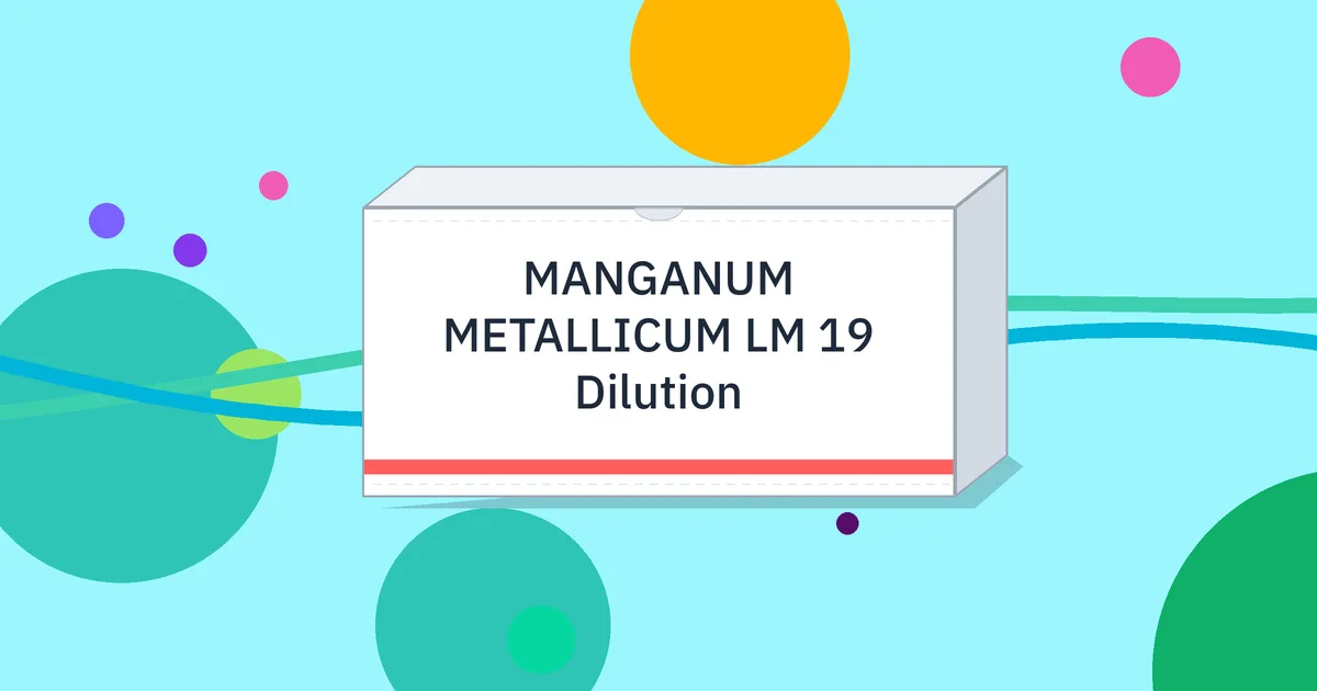 Symbolbild: Packung mit der Aufschrift MANGANUM METALLICUM LM 19 Dilution (PZN 12943327) – Verfügbarkeit und Bezug in Apotheken in Frankfurt am Main