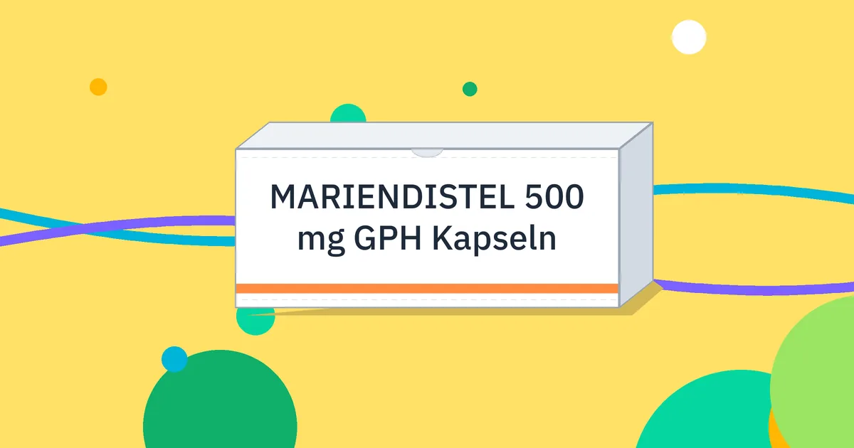 Symbolbild: Packung mit der Aufschrift MARIENDISTEL 500 mg GPH Kapseln (PZN 05530286) – Verfügbarkeit und Bezug in Apotheken in Frankfurt am Main
