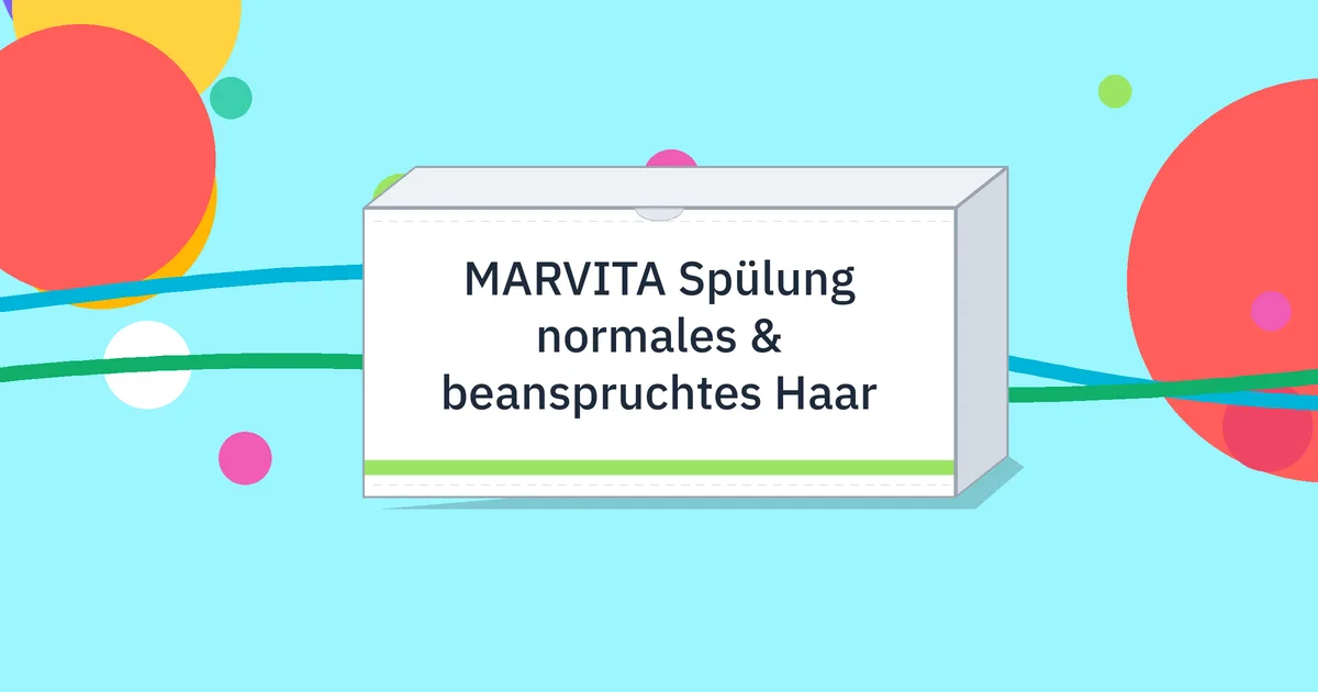 Symbolbild: Packung mit der Aufschrift MARVITA Spülung normales & beanspruchtes Haar (PZN 11331697) – Verfügbarkeit und Bezug in Apotheken in Frankfurt am Main