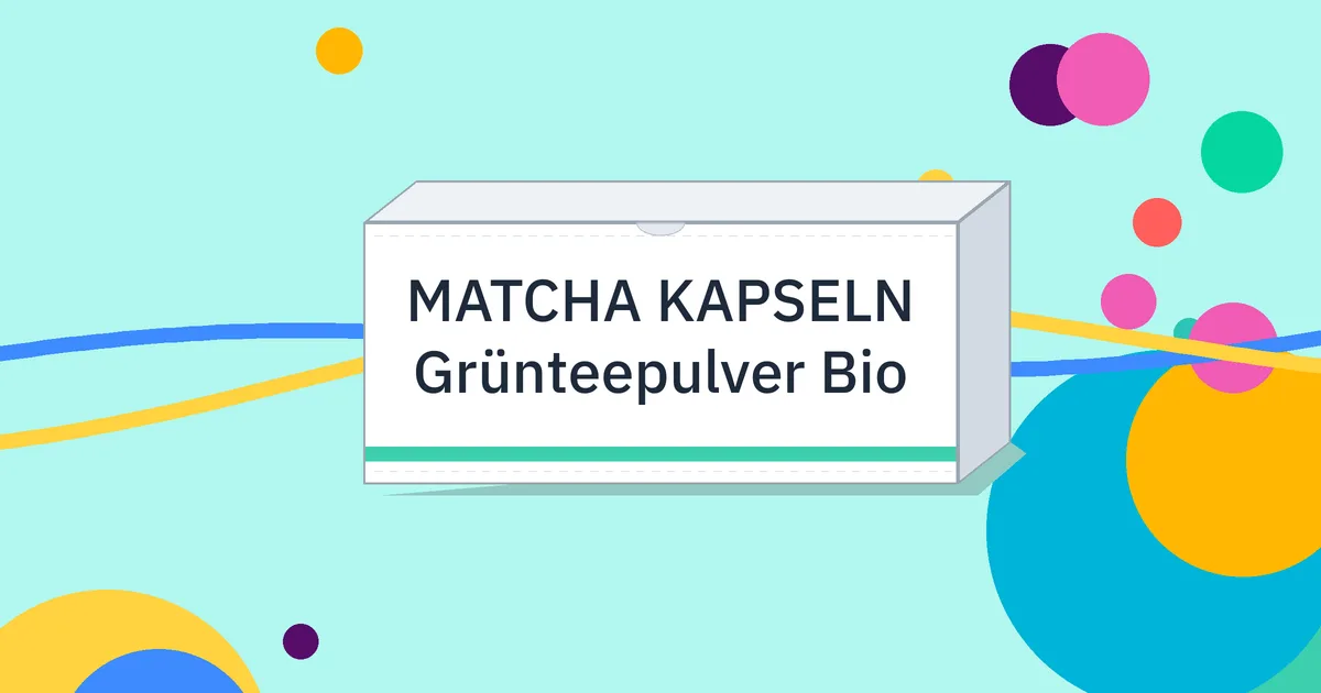 Symbolbild: Packung mit der Aufschrift MATCHA KAPSELN Grünteepulver Bio (PZN 12649059) – Verfügbarkeit und Bezug in Apotheken in Frankfurt am Main
