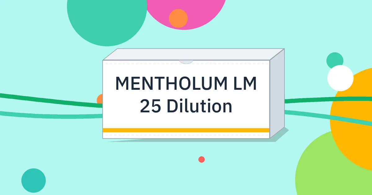 Symbolbild: Packung mit der Aufschrift MENTHOLUM LM 25 Dilution (PZN 13604828) – Verfügbarkeit und Bezug in Apotheken in Frankfurt am Main