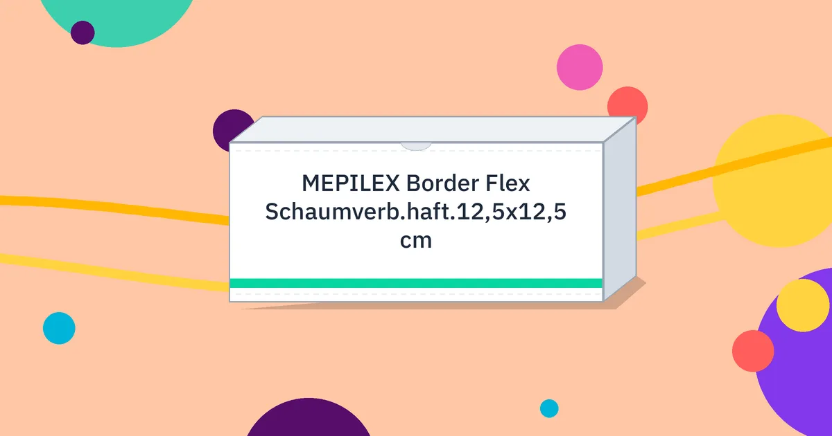 Symbolbild: Packung mit der Aufschrift MEPILEX Border Flex Schaumverb.haft.12,5x12,5 cm (PZN 19667103) – Verfügbarkeit und Bezug in Apotheken in Frankfurt am Main