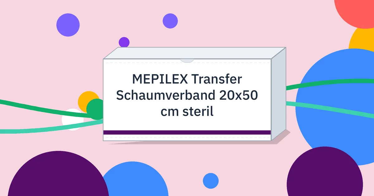 Symbolbild: Packung mit der Aufschrift MEPILEX Transfer Schaumverband 20x50 cm steril (PZN 16662200) – Verfügbarkeit und Bezug in Apotheken in Frankfurt am Main