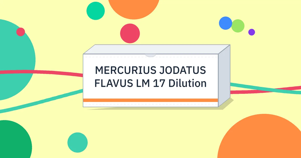 Symbolbild: Packung mit der Aufschrift MERCURIUS JODATUS FLAVUS LM 17 Dilution (PZN 12951858) – Verfügbarkeit und Bezug in Apotheken in Frankfurt am Main