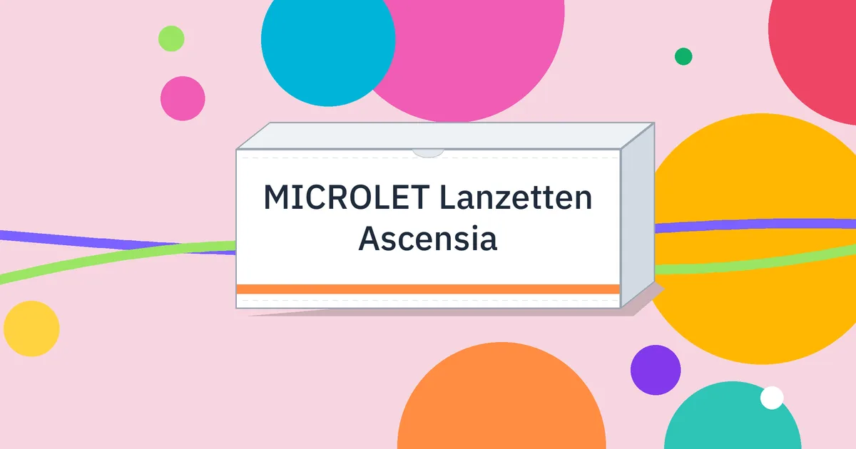Symbolbild: Packung mit der Aufschrift MICROLET Lanzetten Ascensia (PZN 04739883) – Verfügbarkeit und Bezug in Apotheken in Frankfurt am Main