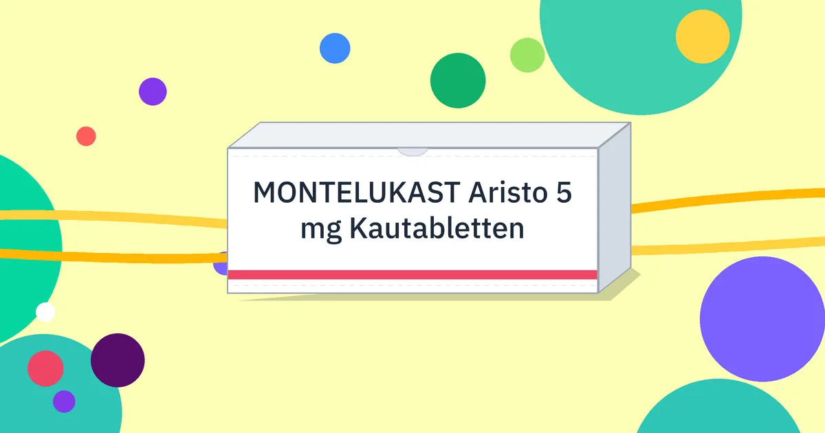 Symbolbild: Packung mit der Aufschrift MONTELUKAST Aristo 5 mg Kautabletten (PZN 11179516) – Verfügbarkeit und Bezug in Apotheken in Frankfurt am Main