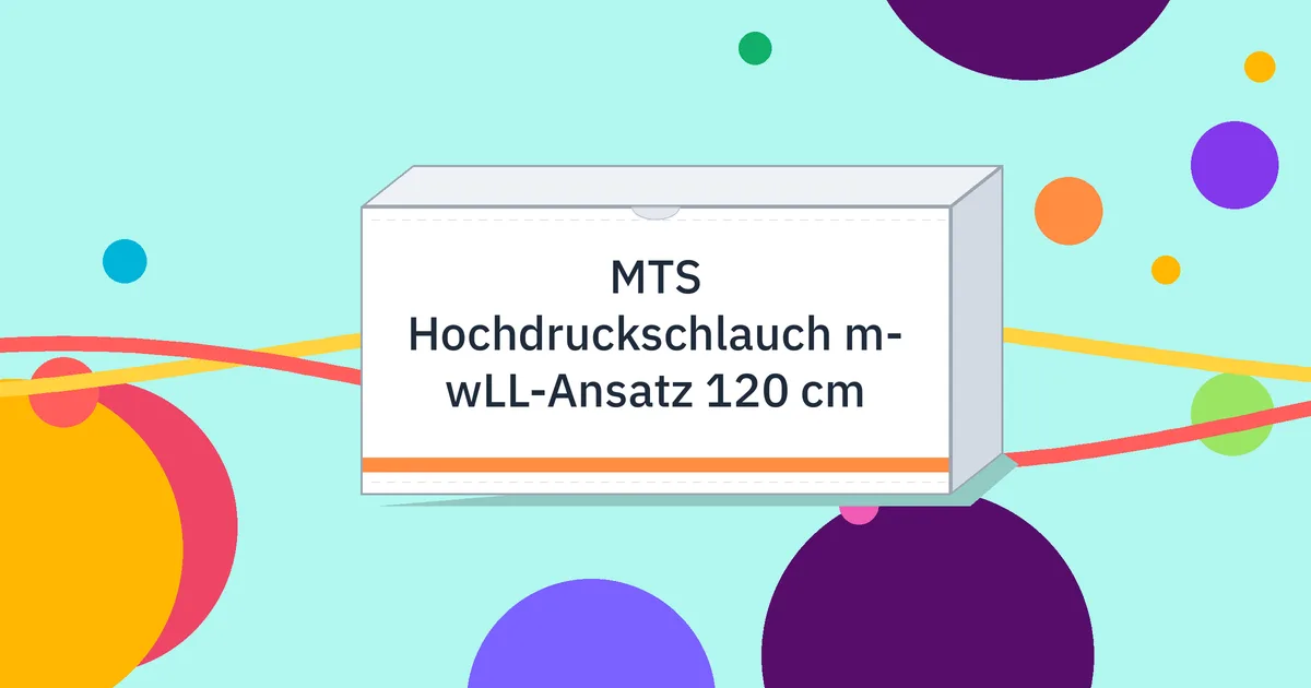 Symbolbild: Packung mit der Aufschrift MTS Hochdruckschlauch m-wLL-Ansatz 120 cm (PZN 04505205) – Verfügbarkeit und Bezug in Apotheken in Frankfurt am Main