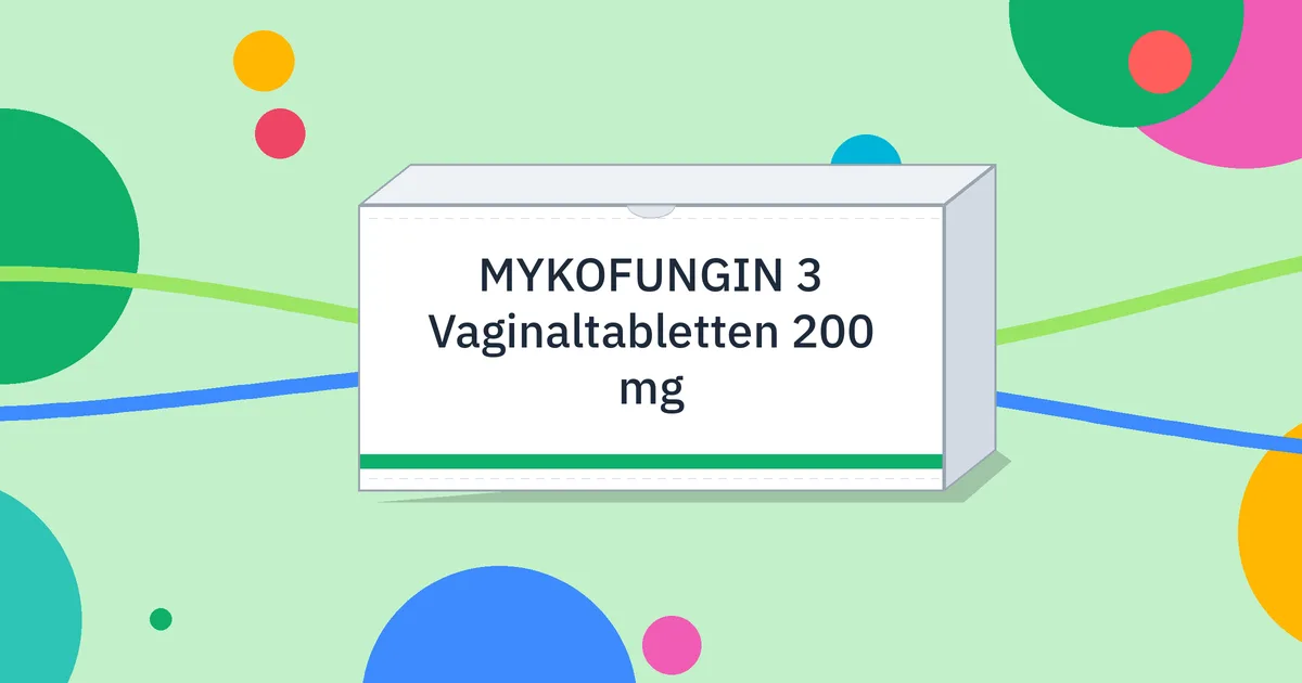Symbolbild: Packung mit der Aufschrift MYKOFUNGIN 3 Vaginaltabletten 200 mg (PZN 10118062) – Verfügbarkeit und Bezug in Apotheken in Frankfurt am Main