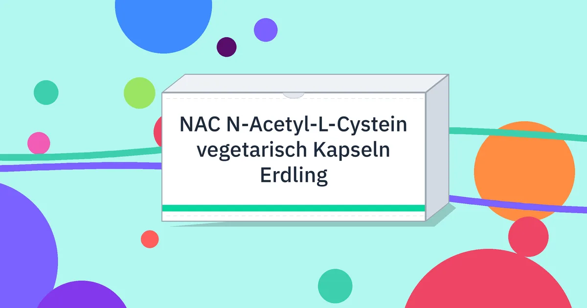 Symbolbild: Packung mit der Aufschrift NAC N-Acetyl-L-Cystein vegetarisch Kapseln Erdling (PZN 18000791) – Verfügbarkeit und Bezug in Apotheken in Frankfurt am Main