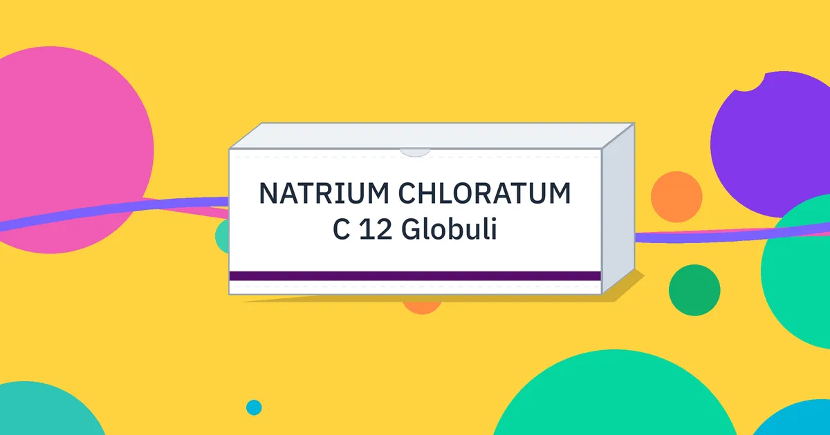 Symbolbild: Packung mit der Aufschrift NATRIUM CHLORATUM C 12 Globuli (PZN 04228639) – Verfügbarkeit und Bezug in Apotheken in Frankfurt am Main