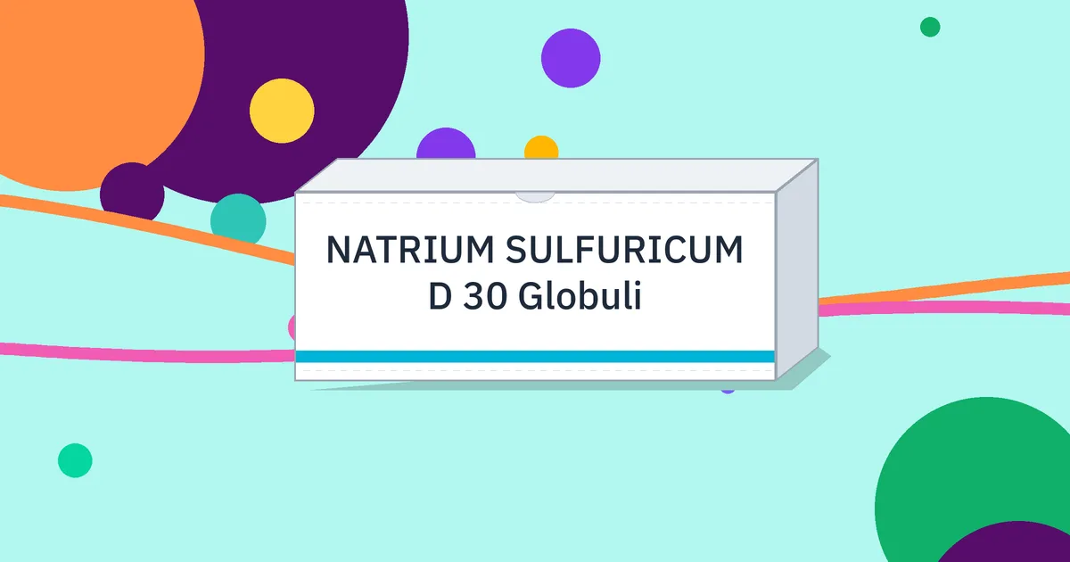 Symbolbild: Packung mit der Aufschrift NATRIUM SULFURICUM D 30 Globuli (PZN 02928166) – Verfügbarkeit und Bezug in Apotheken in Frankfurt am Main