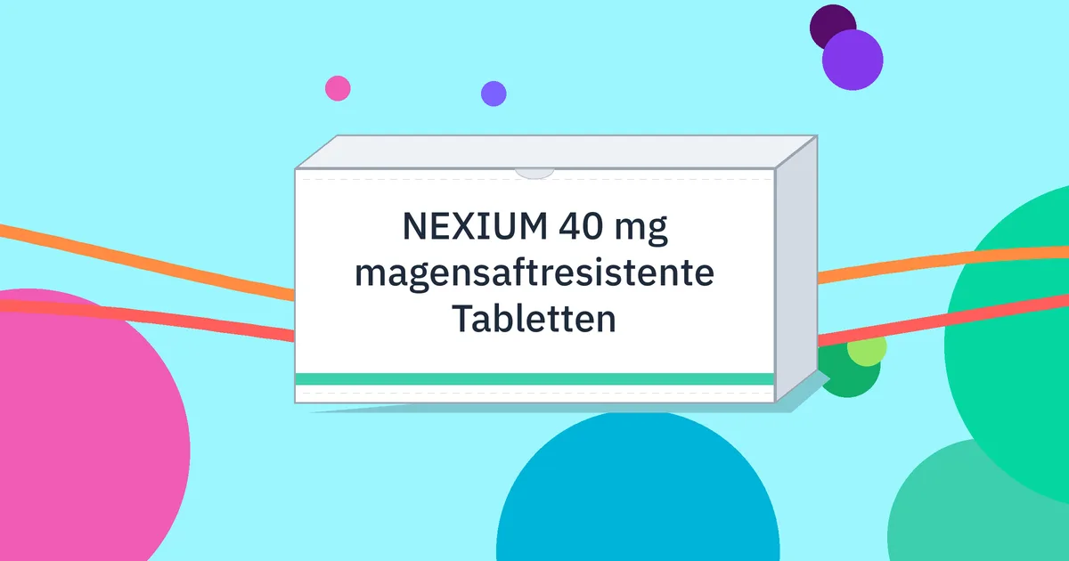 Symbolbild: Packung mit der Aufschrift NEXIUM 40 mg magensaftresistente Tabletten (PZN 11111978) – Verfügbarkeit und Bezug in Apotheken in Frankfurt am Main