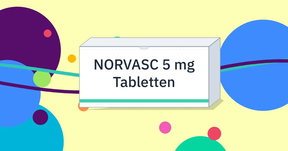 Symbolbild: Packung mit der Aufschrift NORVASC 5 mg Tabletten (PZN 04220715) – Verfügbarkeit und Bezug in Apotheken in Frankfurt am Main