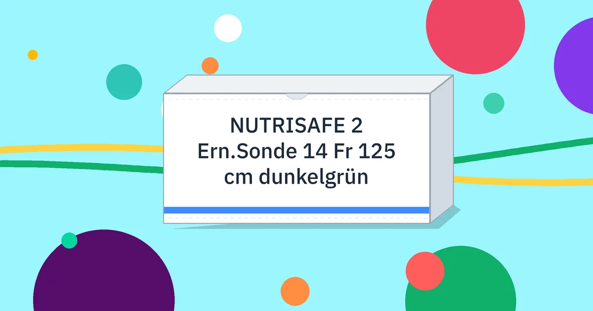 Symbolbild: Packung mit der Aufschrift NUTRISAFE 2 Ern.Sonde 14 Fr 125 cm dunkelgrün (PZN 09646910) – Verfügbarkeit und Bezug in Apotheken in Frankfurt am Main