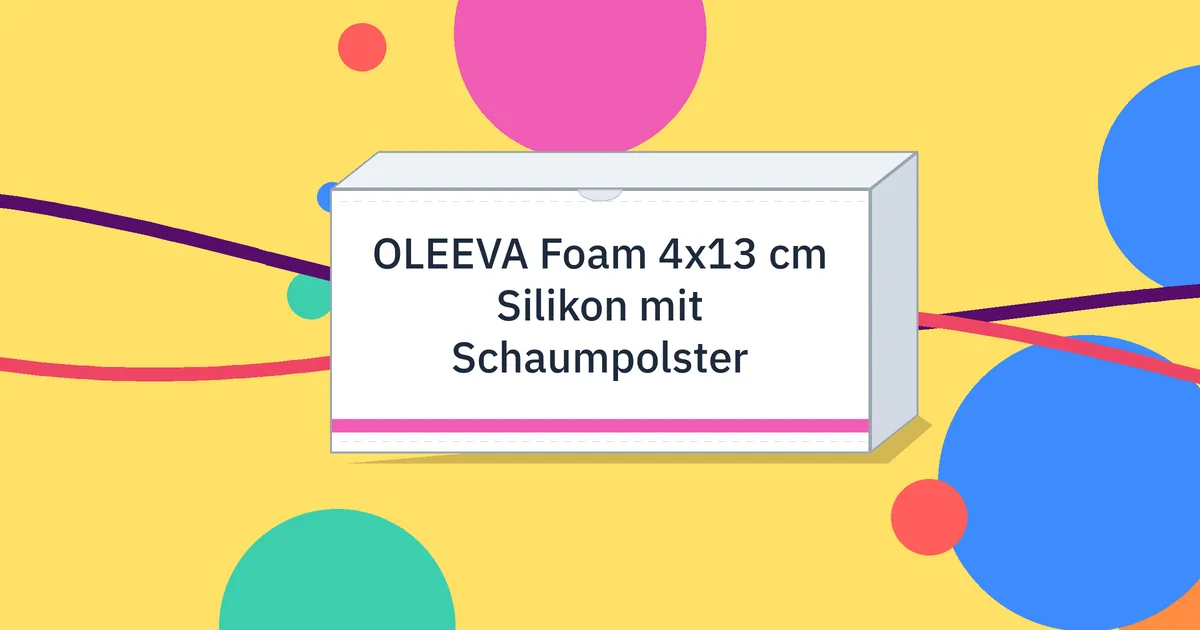 Symbolbild: Packung mit der Aufschrift OLEEVA Foam 4x13 cm Silikon mit Schaumpolster (PZN 11577889) – Verfügbarkeit und Bezug in Apotheken in Frankfurt am Main