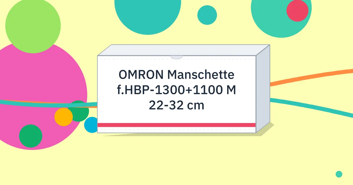 Symbolbild: Packung mit der Aufschrift OMRON Manschette f.HBP-1300+1100 M 22-32 cm (PZN 10117660) – Verfügbarkeit und Bezug in Apotheken in Frankfurt am Main