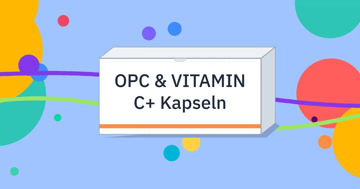 Symbolbild: Packung mit der Aufschrift OPC & VITAMIN C+ Kapseln (PZN 18213647) – Verfügbarkeit und Bezug in Apotheken in Frankfurt am Main