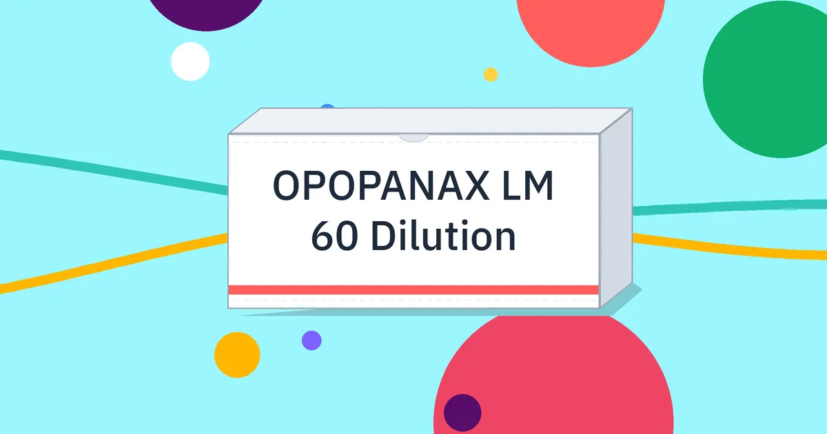 Symbolbild: Packung mit der Aufschrift OPOPANAX LM 60 Dilution (PZN 13627344) – Verfügbarkeit und Bezug in Apotheken in Frankfurt am Main
