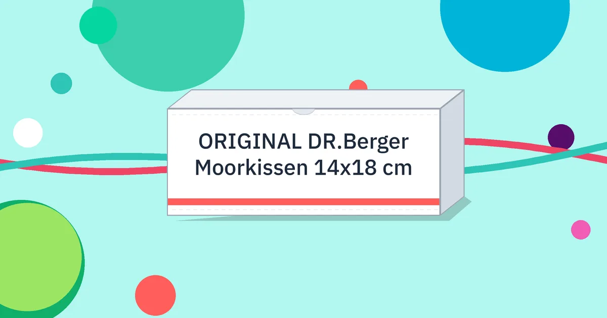 Symbolbild: Packung mit der Aufschrift ORIGINAL DR.Berger Moorkissen 14x18 cm (PZN 18174522) – Verfügbarkeit und Bezug in Apotheken in Frankfurt am Main