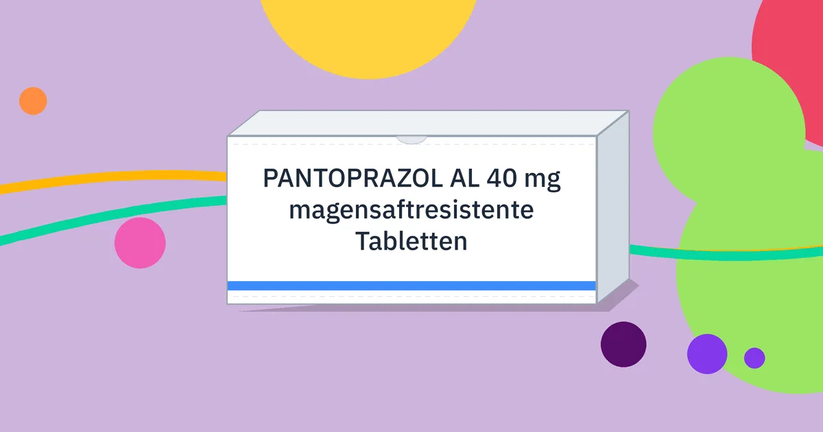 Symbolbild: Packung mit der Aufschrift PANTOPRAZOL AL 40 mg magensaftresistente Tabletten (PZN 07013170) – Verfügbarkeit und Bezug in Apotheken in Frankfurt am Main