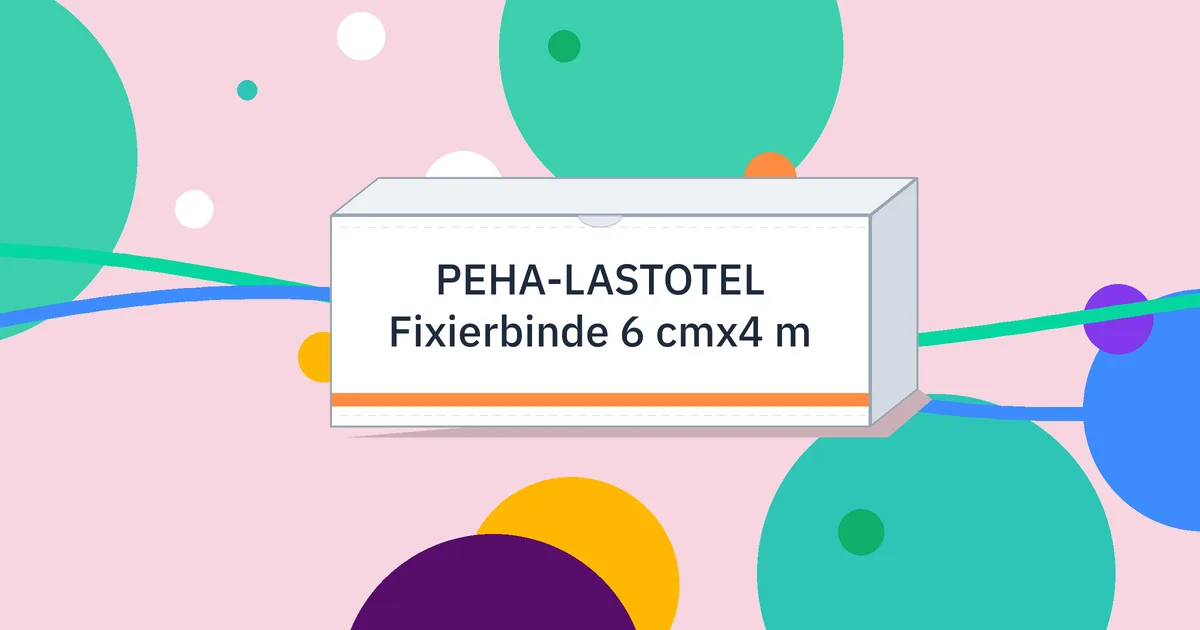 Symbolbild: Packung mit der Aufschrift PEHA-LASTOTEL Fixierbinde 6 cmx4 m (PZN 20545776) – Verfügbarkeit und Bezug in Apotheken in Frankfurt am Main