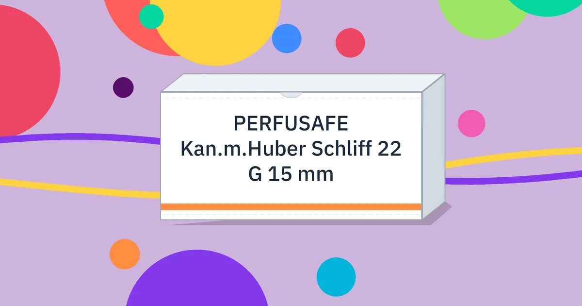 Symbolbild: Packung mit der Aufschrift PERFUSAFE Kan.m.Huber Schliff 22 G 15 mm (PZN 13866184) – Verfügbarkeit und Bezug in Apotheken in Frankfurt am Main