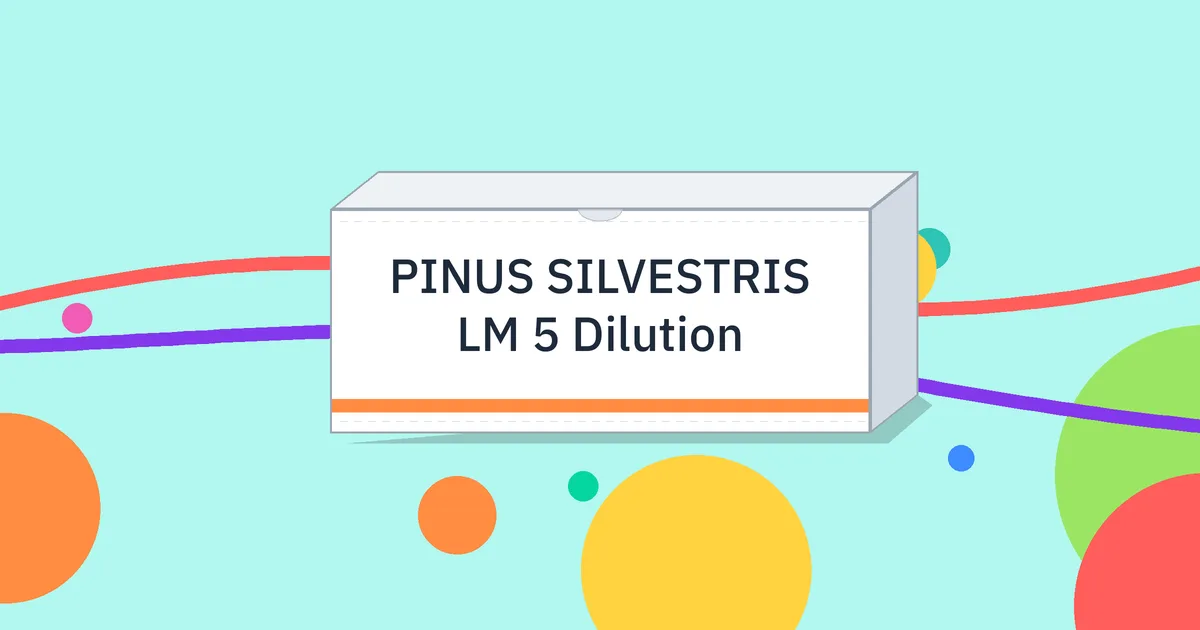 Symbolbild: Packung mit der Aufschrift PINUS SILVESTRIS LM 5 Dilution (PZN 13642881) – Verfügbarkeit und Bezug in Apotheken in Frankfurt am Main