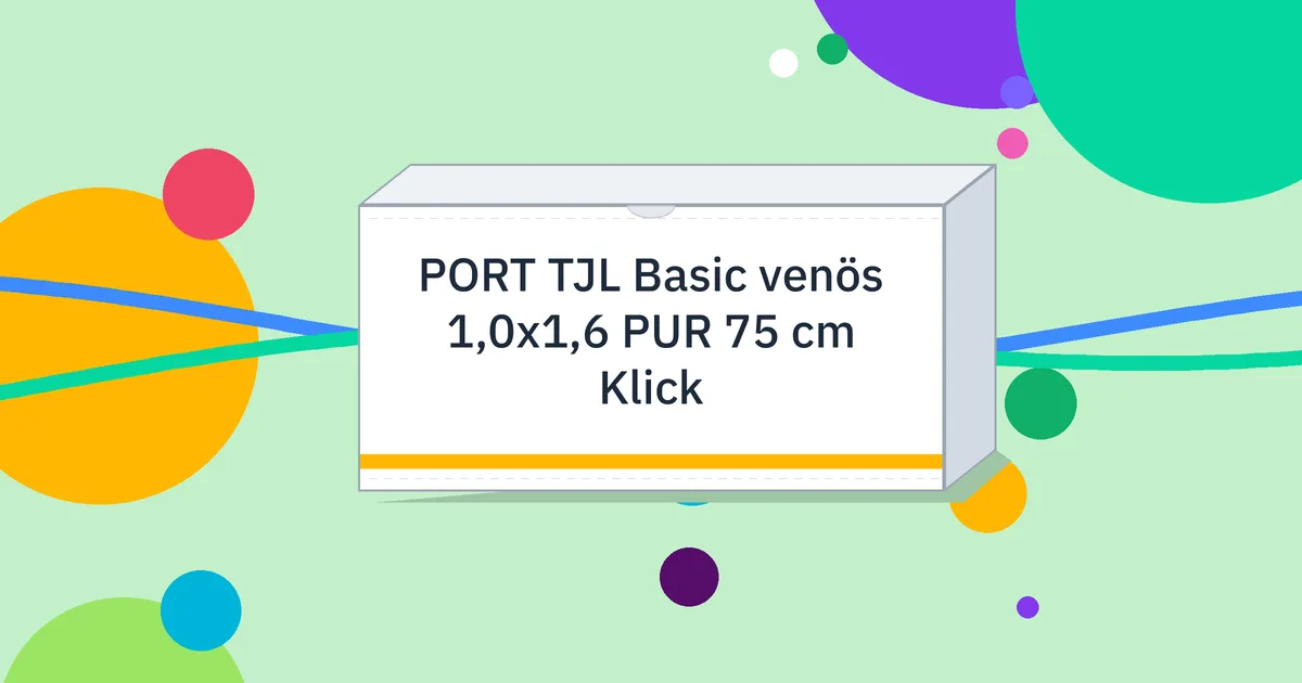 Symbolbild: Packung mit der Aufschrift PORT TJL Basic venös 1,0x1,6 PUR 75 cm Klick (PZN 03177182) – Verfügbarkeit und Bezug in Apotheken in Frankfurt am Main