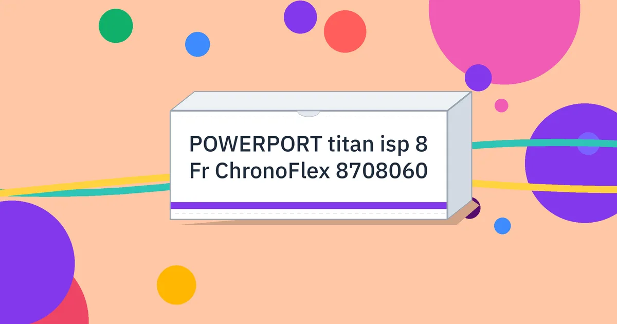 Symbolbild: Packung mit der Aufschrift POWERPORT titan isp 8 Fr ChronoFlex 8708060 (PZN 06144579) – Verfügbarkeit und Bezug in Apotheken in Frankfurt am Main