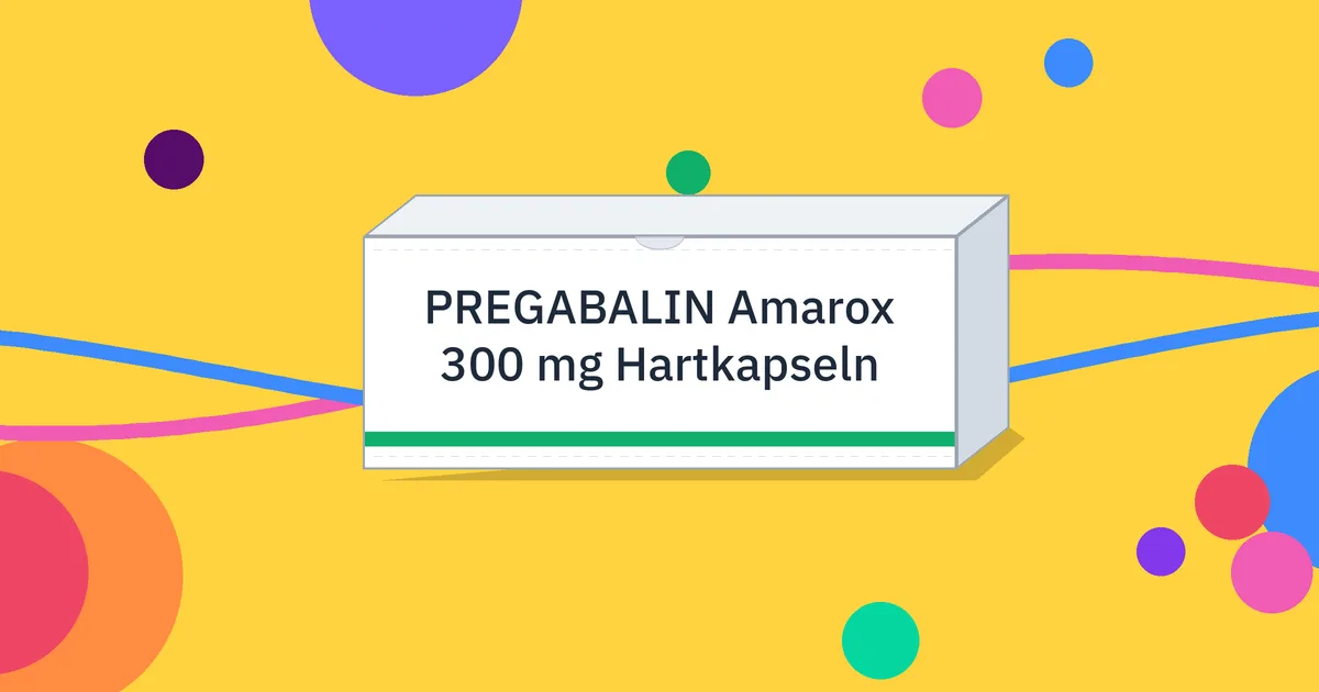 Symbolbild: Packung mit der Aufschrift PREGABALIN Amarox 300 mg Hartkapseln (PZN 16805349) – Verfügbarkeit und Bezug in Apotheken in Frankfurt am Main