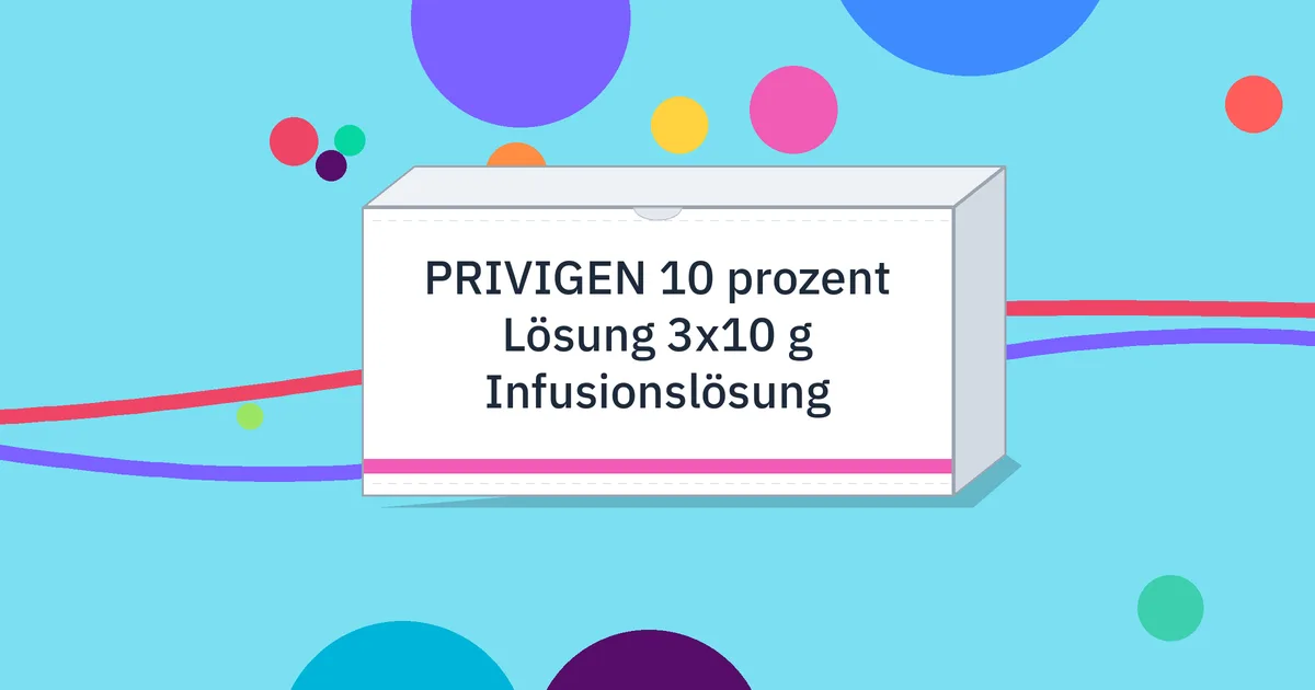Symbolbild: Packung mit der Aufschrift PRIVIGEN 10 prozent Lösung 3x10 g Infusionslösung (PZN 10335351) – Verfügbarkeit und Bezug in Apotheken in Frankfurt am Main