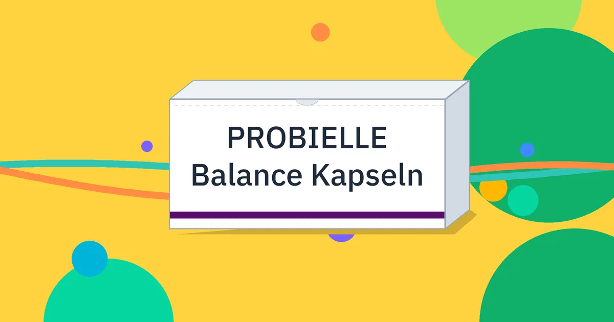 Symbolbild: Packung mit der Aufschrift PROBIELLE Balance Kapseln (PZN 14046508) – Verfügbarkeit und Bezug in Apotheken in Frankfurt am Main