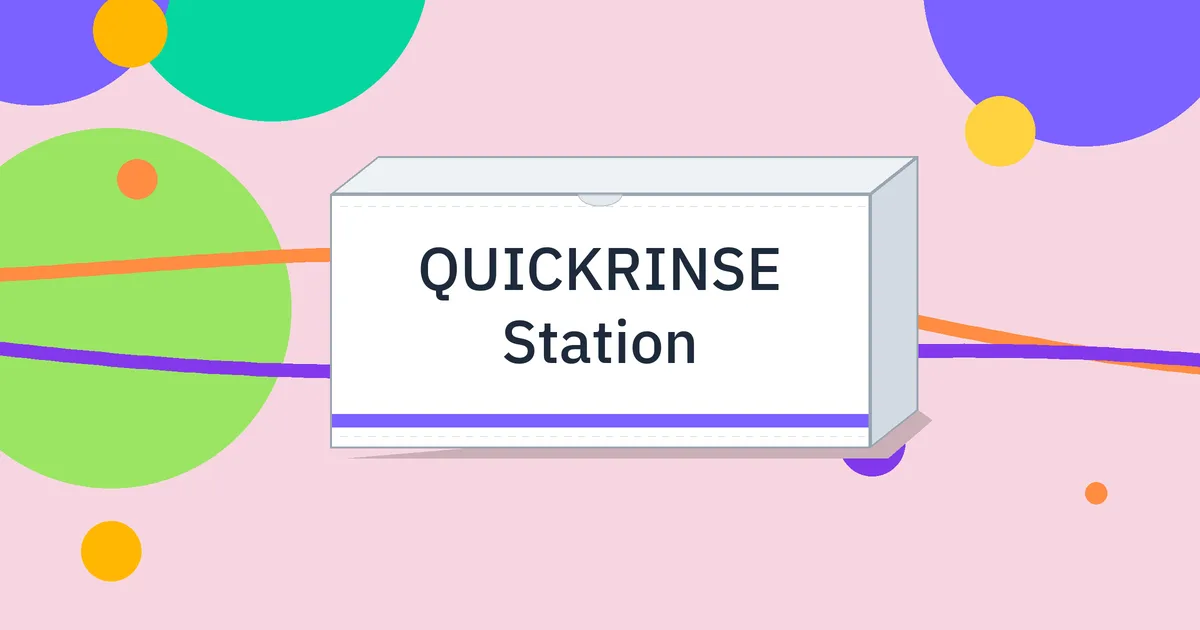 Symbolbild: Packung mit der Aufschrift QUICKRINSE Station (PZN 10987881) – Verfügbarkeit und Bezug in Apotheken in Frankfurt am Main