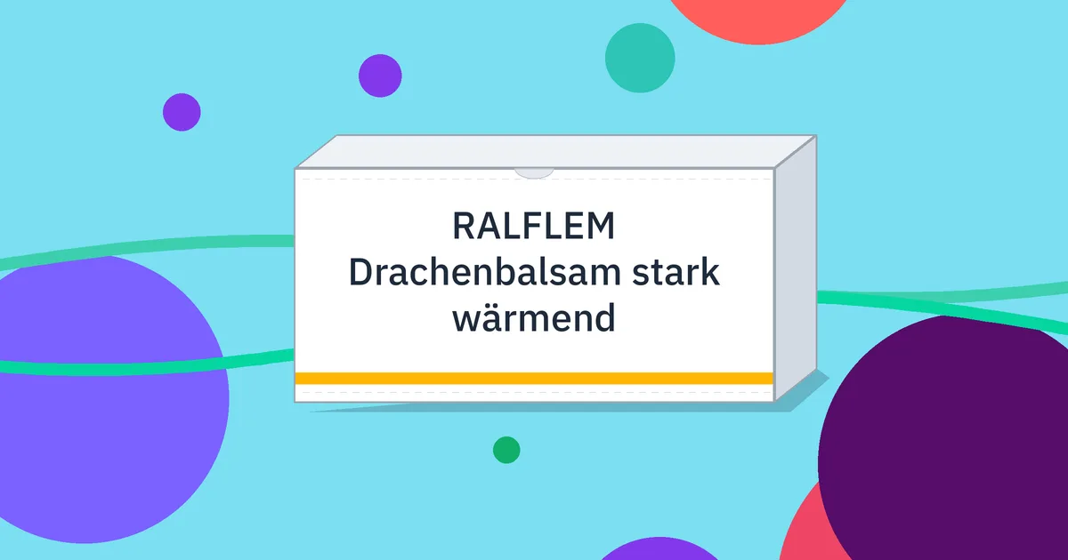 Symbolbild: Packung mit der Aufschrift RALFLEM Drachenbalsam stark wärmend (PZN 19430387) – Verfügbarkeit und Bezug in Apotheken in Frankfurt am Main