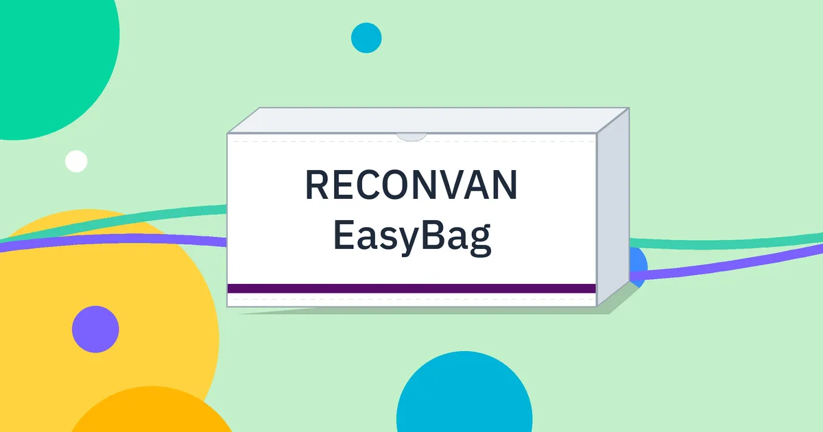 Symbolbild: Packung mit der Aufschrift RECONVAN EasyBag (PZN 01565075) – Verfügbarkeit und Bezug in Apotheken in Frankfurt am Main