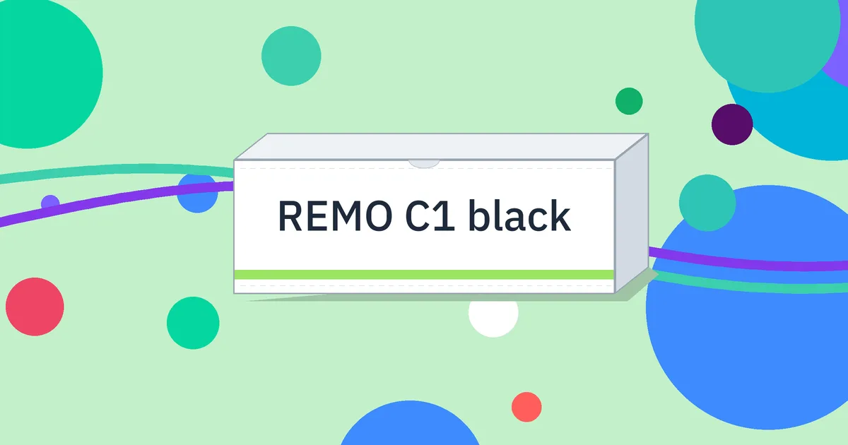 Symbolbild: Packung mit der Aufschrift REMO C1 black (PZN 20220956) – Verfügbarkeit und Bezug in Apotheken in Frankfurt am Main