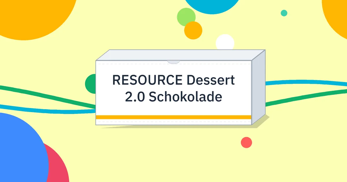 Symbolbild: Packung mit der Aufschrift RESOURCE Dessert 2.0 Schokolade (PZN 15863528) – Verfügbarkeit und Bezug in Apotheken in Frankfurt am Main