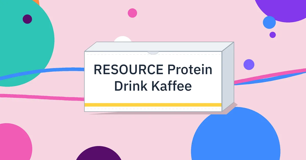 Symbolbild: Packung mit der Aufschrift RESOURCE Protein Drink Kaffee (PZN 19820355) – Verfügbarkeit und Bezug in Apotheken in Frankfurt am Main