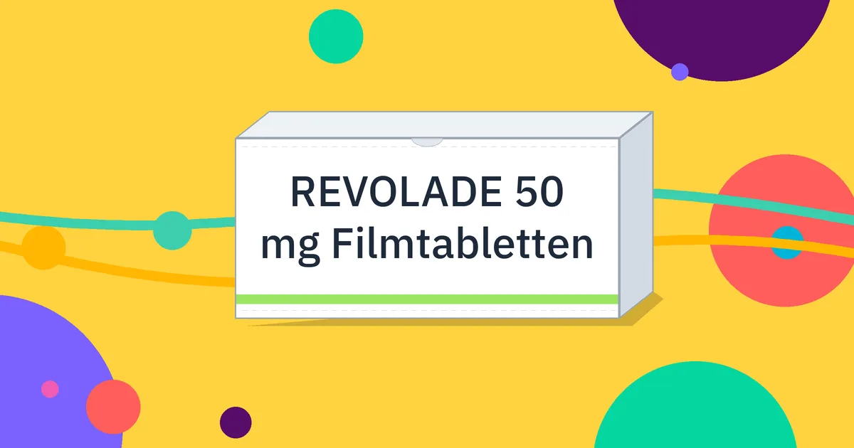 Symbolbild: Packung mit der Aufschrift REVOLADE 50 mg Filmtabletten (PZN 12643418) – Verfügbarkeit und Bezug in Apotheken in Frankfurt am Main