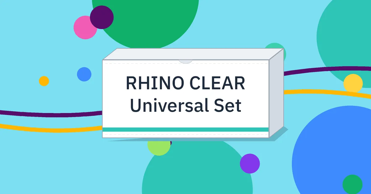Symbolbild: Packung mit der Aufschrift RHINO CLEAR Universal Set (PZN 10110066) – Verfügbarkeit und Bezug in Apotheken in Frankfurt am Main